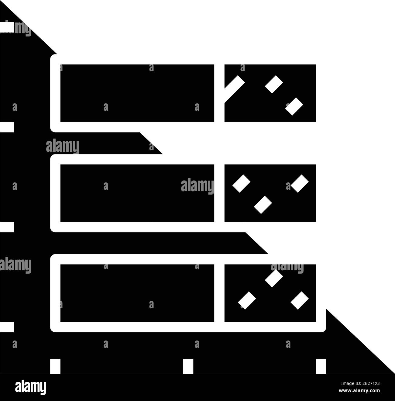 Graphic date black icon, concept illustration, vector flat symbol ...