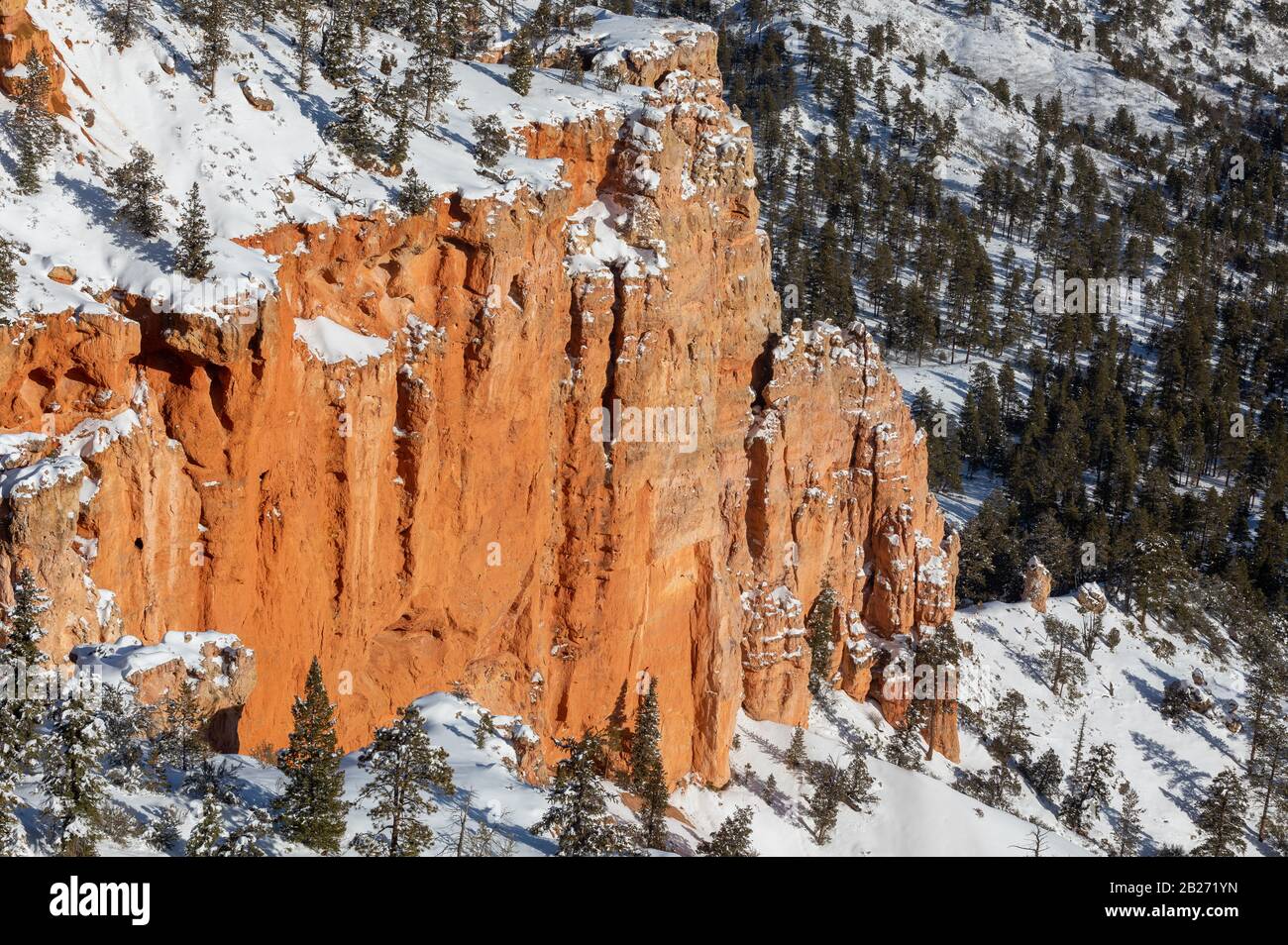 Scenic Winter Landscape in Bryce Canyon National Park Utah Stock Photo ...