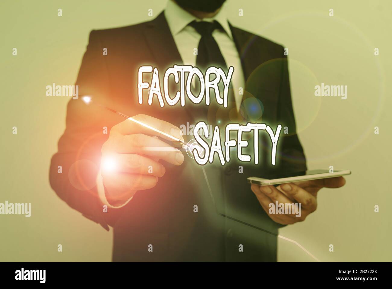Conceptual hand writing showing Factory Safety. Concept meaning ...