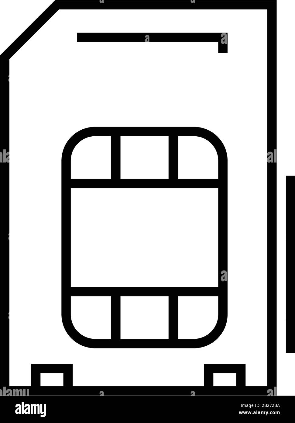 Sim card line icon, concept sign, outline vector illustration, linear ...