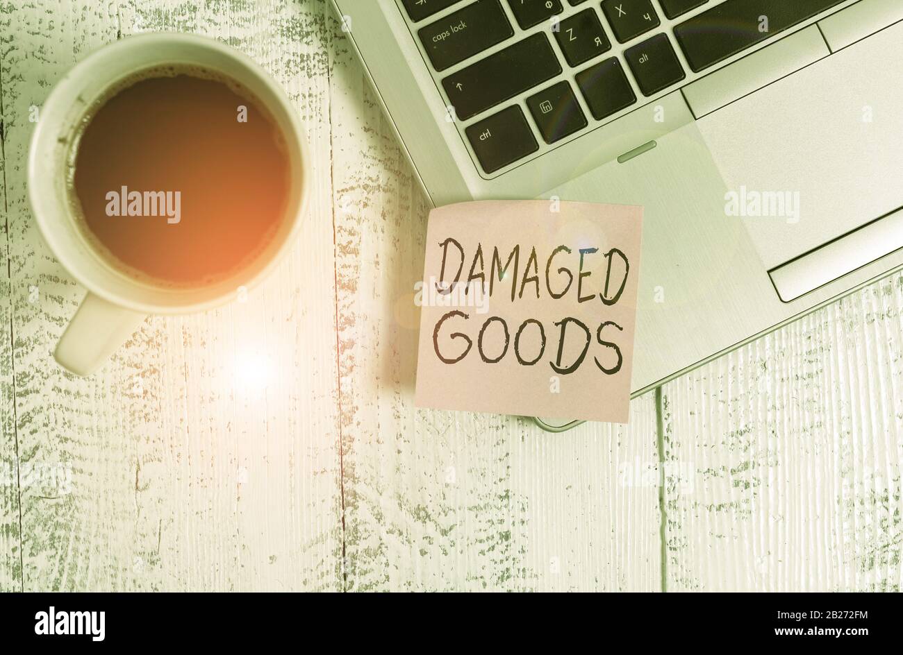 Conceptual hand writing showing Damaged Goods. Concept meaning Products ...