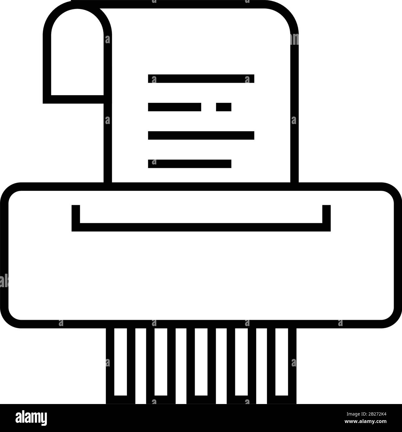 Shredder line icon, concept sign, outline vector illustration, linear ...