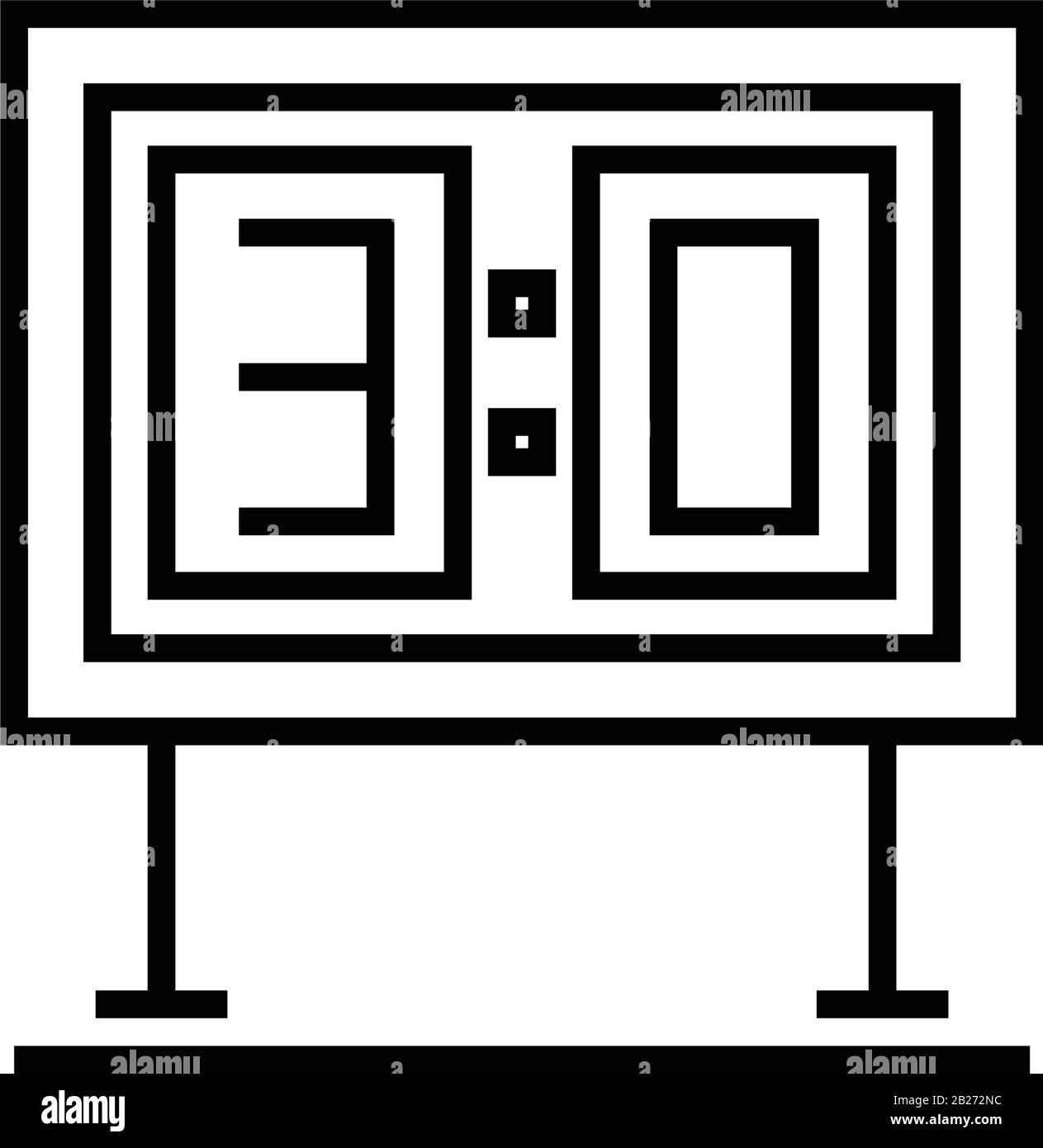 Score board line icon, concept sign, outline vector illustration, linear symbol Stock Vector ...