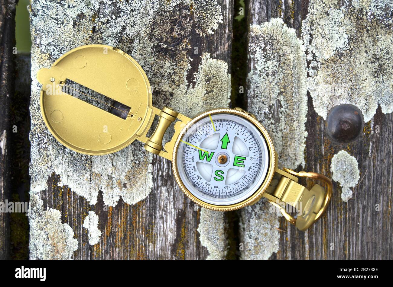 Compass in the hand Stock Photo - Alamy