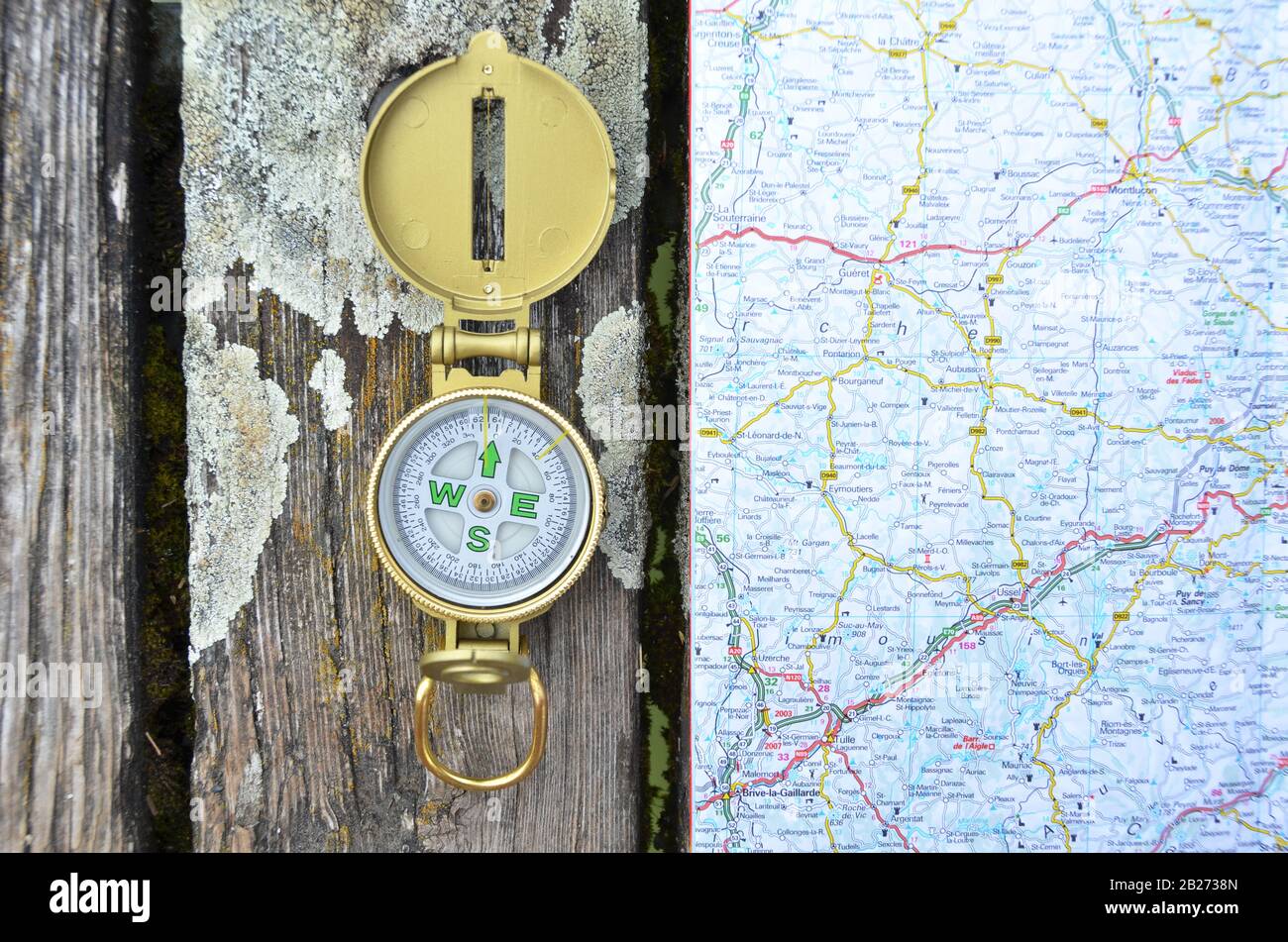 Compass in the hand Stock Photo - Alamy