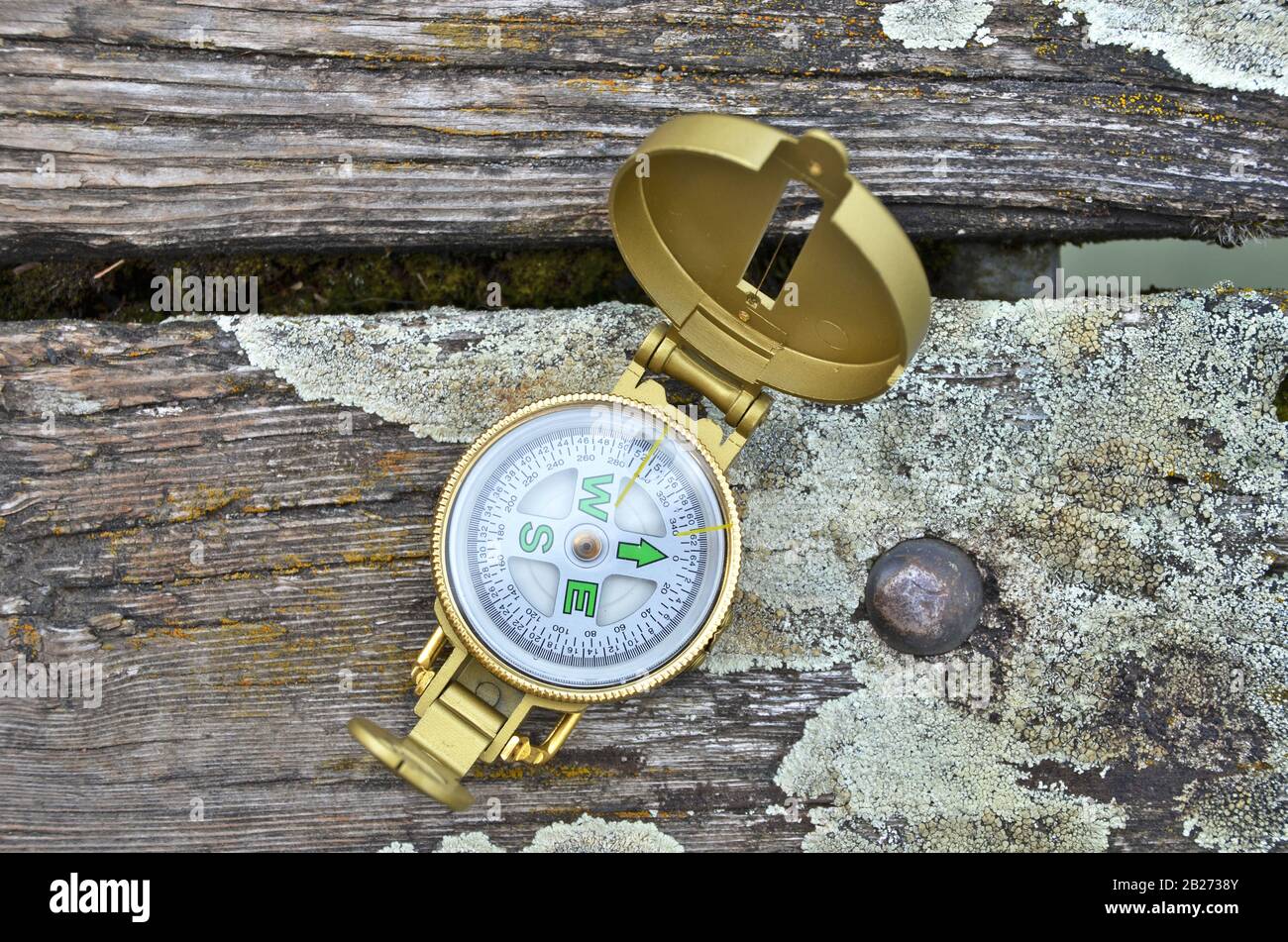 Compass in the hand Stock Photo - Alamy