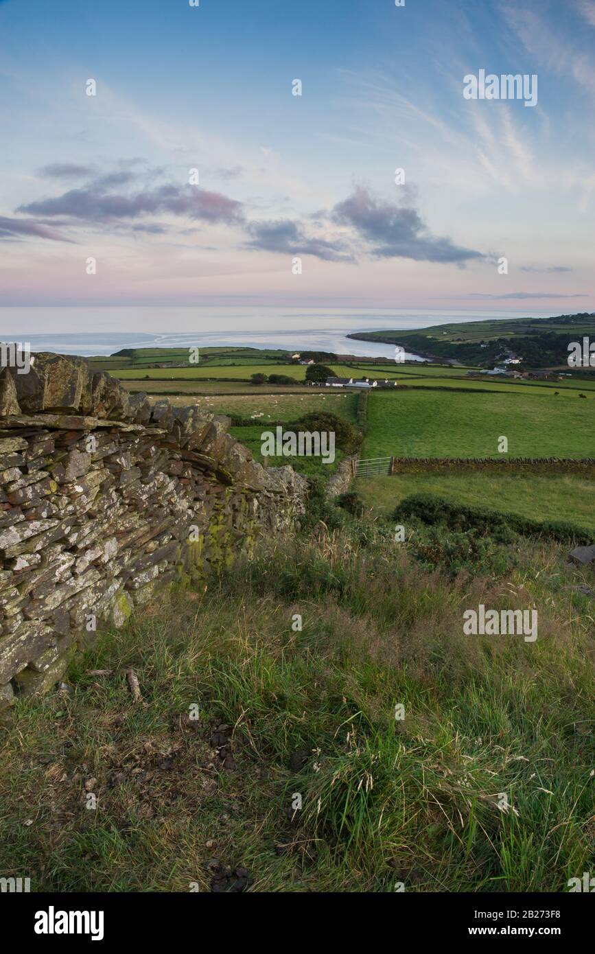 View from Maughold, a village near Ramsey on The Isle of Man, Irish Sea ...