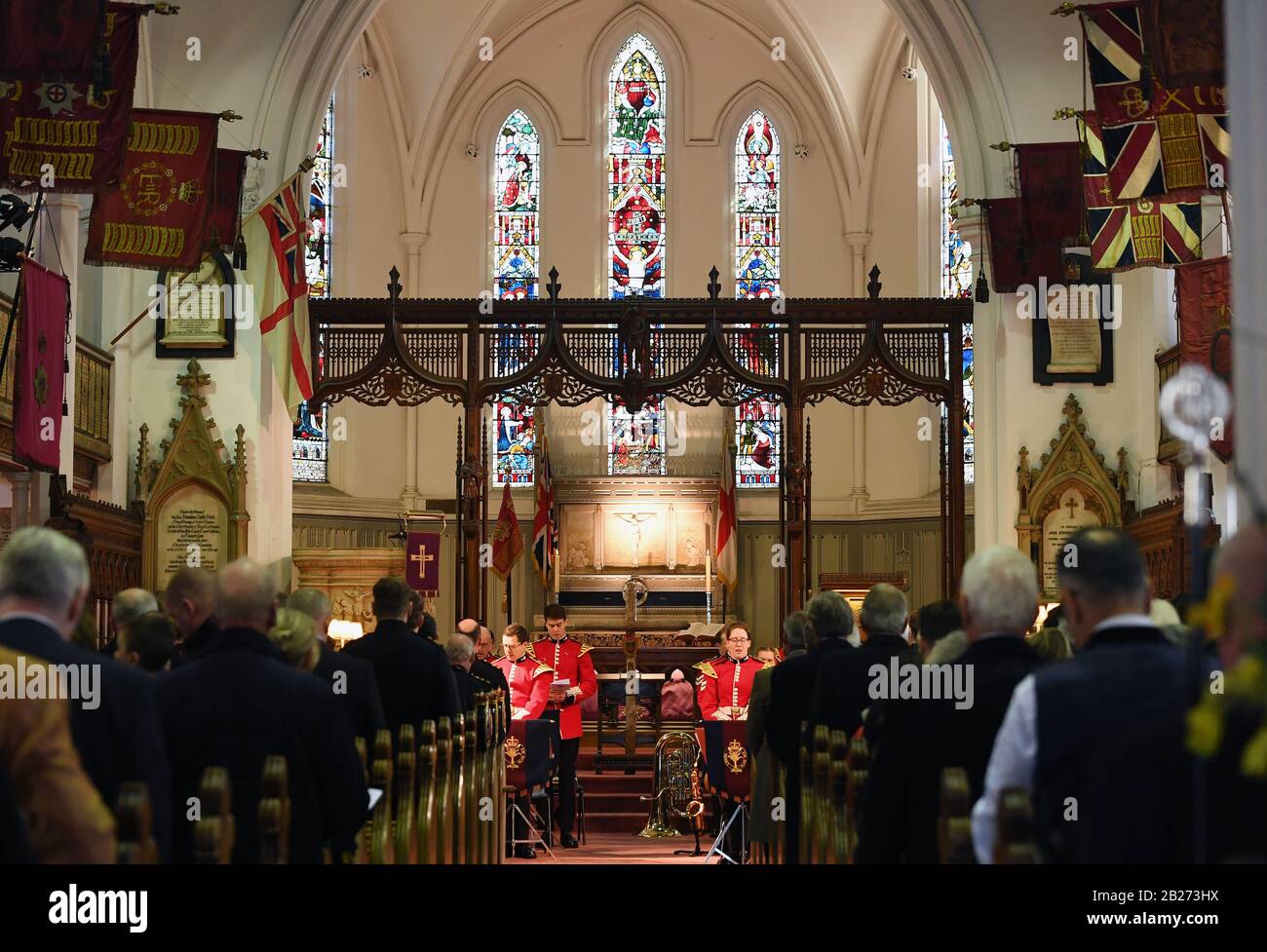 Soldiers from the 1st Battalion Welsh Guards celebrate St David's Day ...