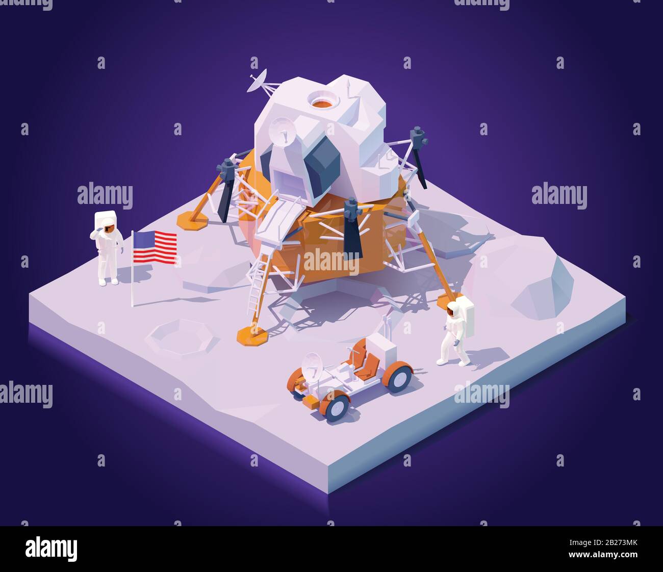 Astronaut on lunar (moon) landing Stock Vector Images - Alamy