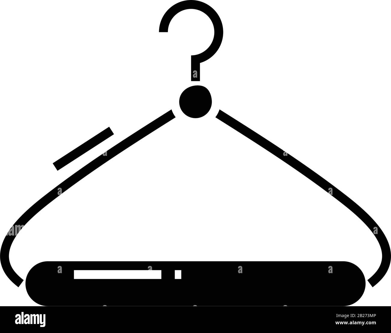 Hanger black icon, concept illustration, vector flat symbol, glyph sign ...