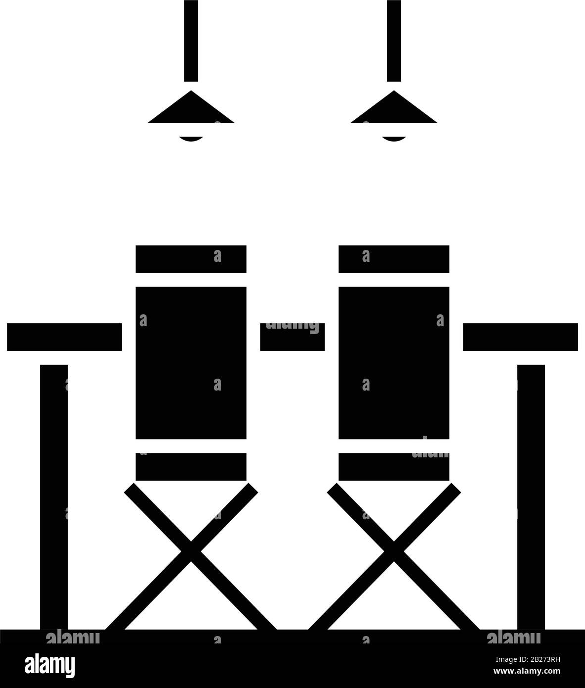 Home bar black icon, concept illustration, vector flat symbol, glyph ...