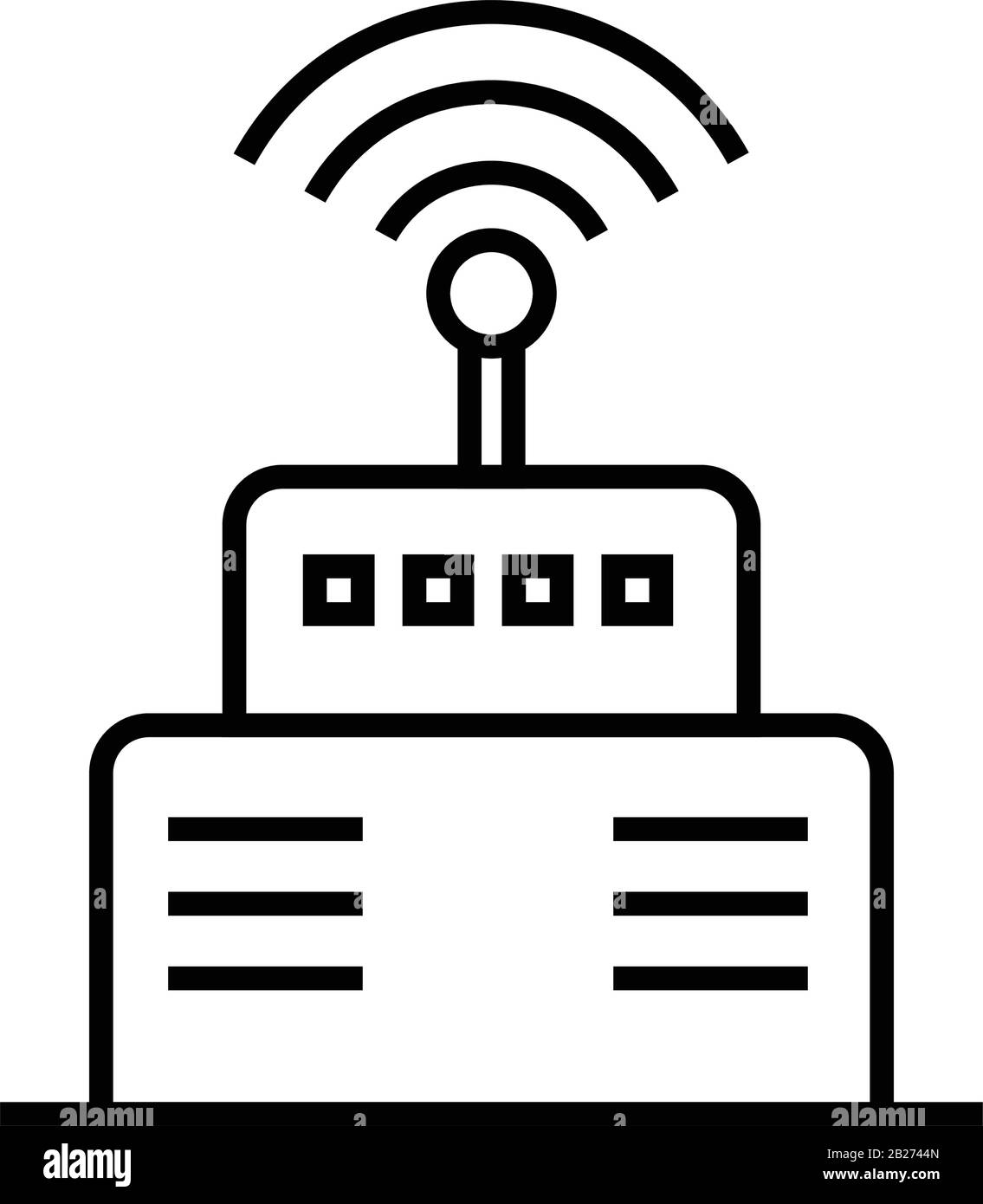 Signal system line icon, concept sign, outline vector illustration ...
