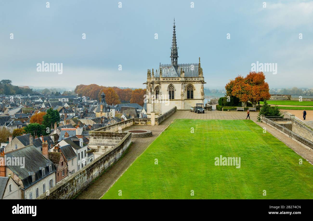 Amboise, France - November 15, 20118: The St Hubert chapel and the ...