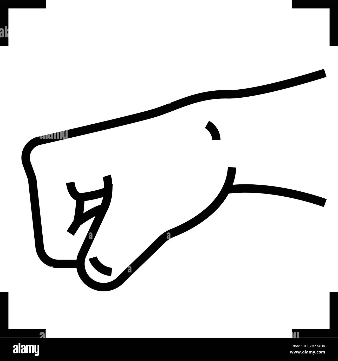 Rude power line icon, concept sign, outline vector illustration, linear ...