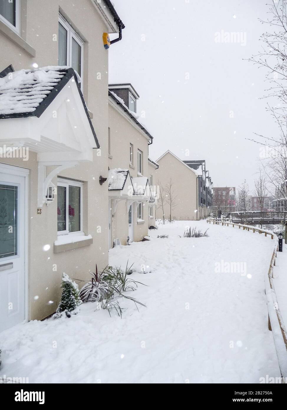 Houses on the 'reedbeds' at the Watercolour housing development between ...