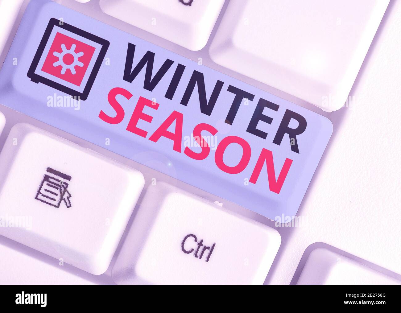 Handwriting text Winter Season. Conceptual photo the coldest season of ...