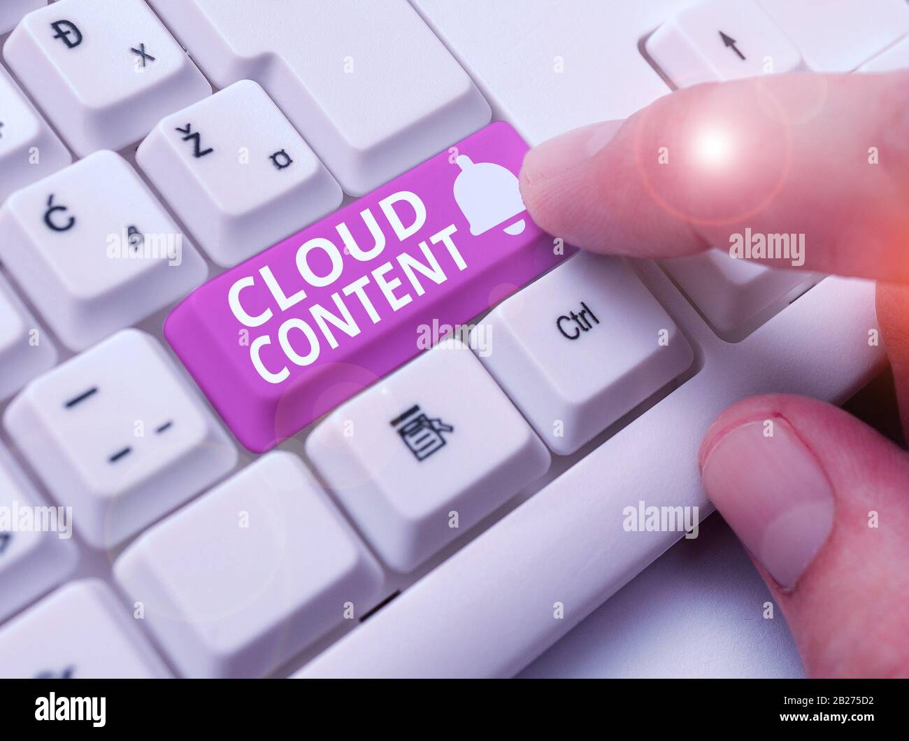 Writing note showing Cloud Content. Business concept for Standalone ...