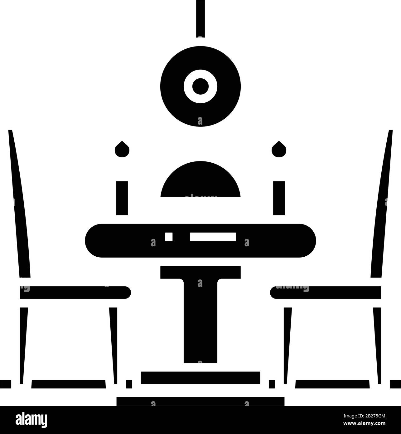 Holiday dinner black icon, concept illustration, vector flat symbol ...