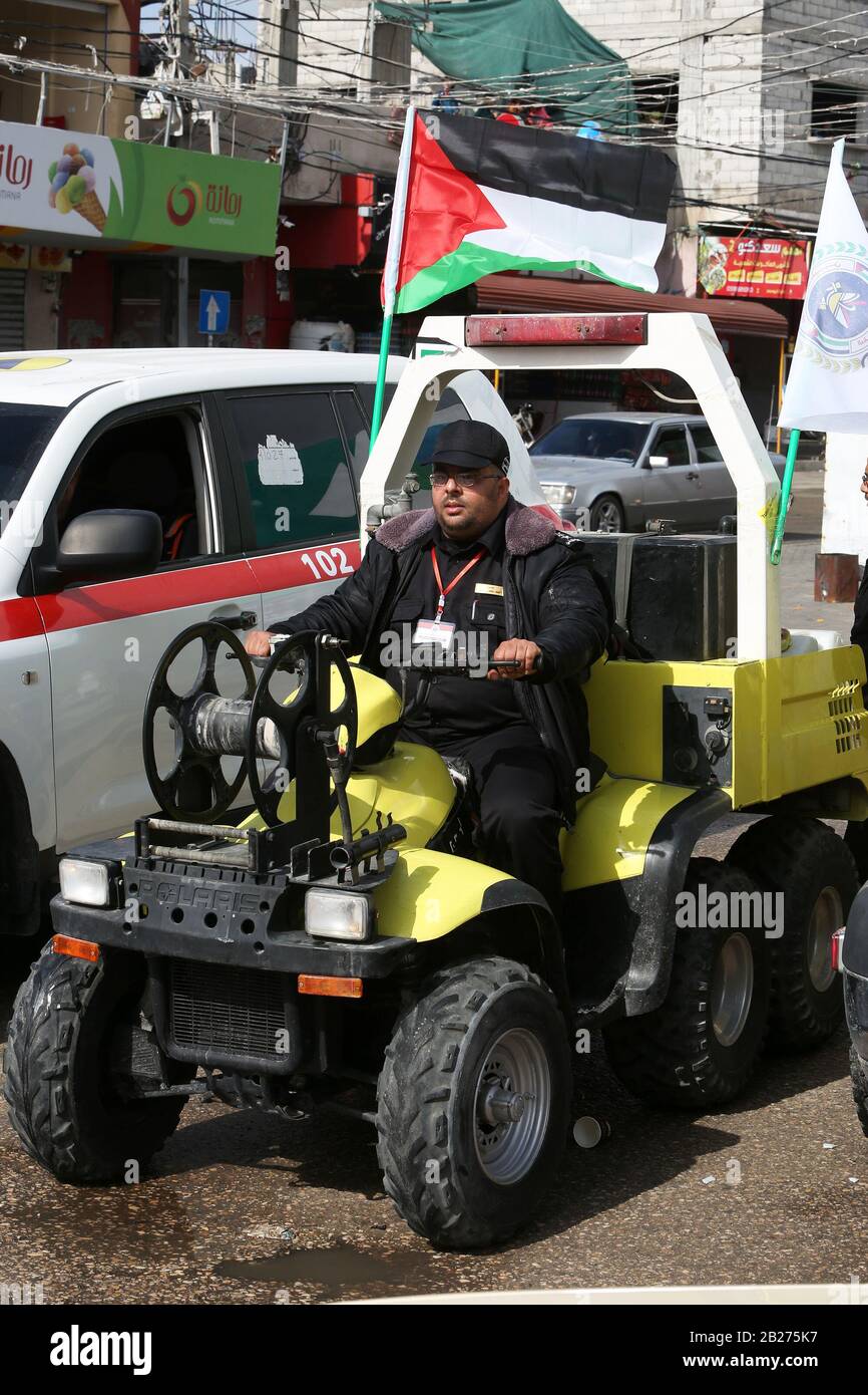 The Palestinian Civil Defense commemorates the occasion of the ...