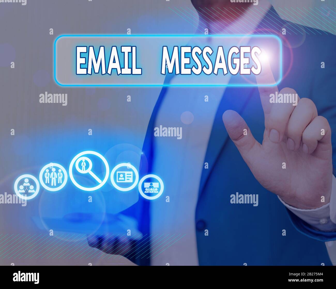 Text sign showing Email Messages. Business photo showcasing a messages ...
