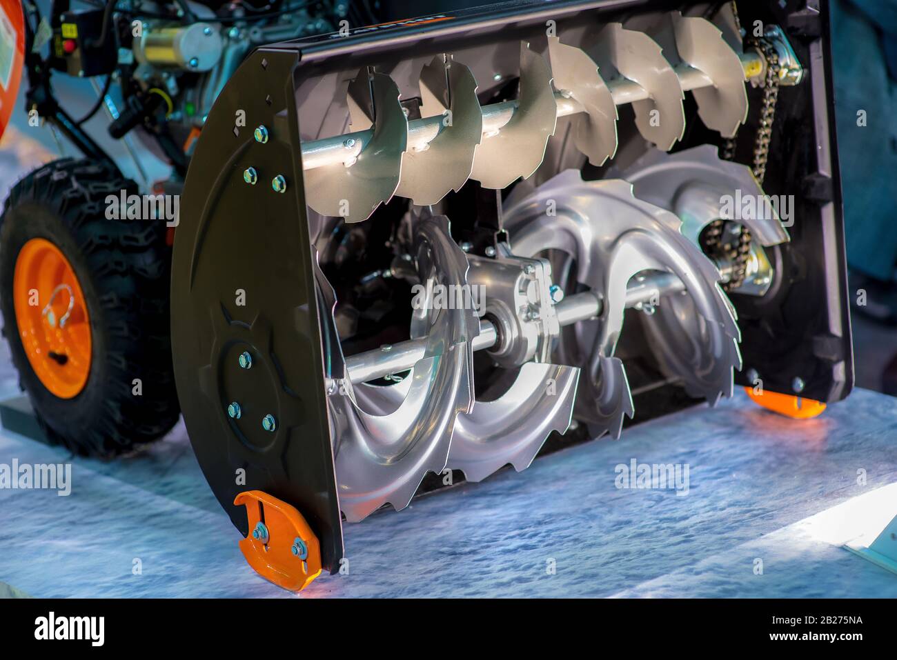 Combat mine clearance robot with caterpilar. Smart military concept ...