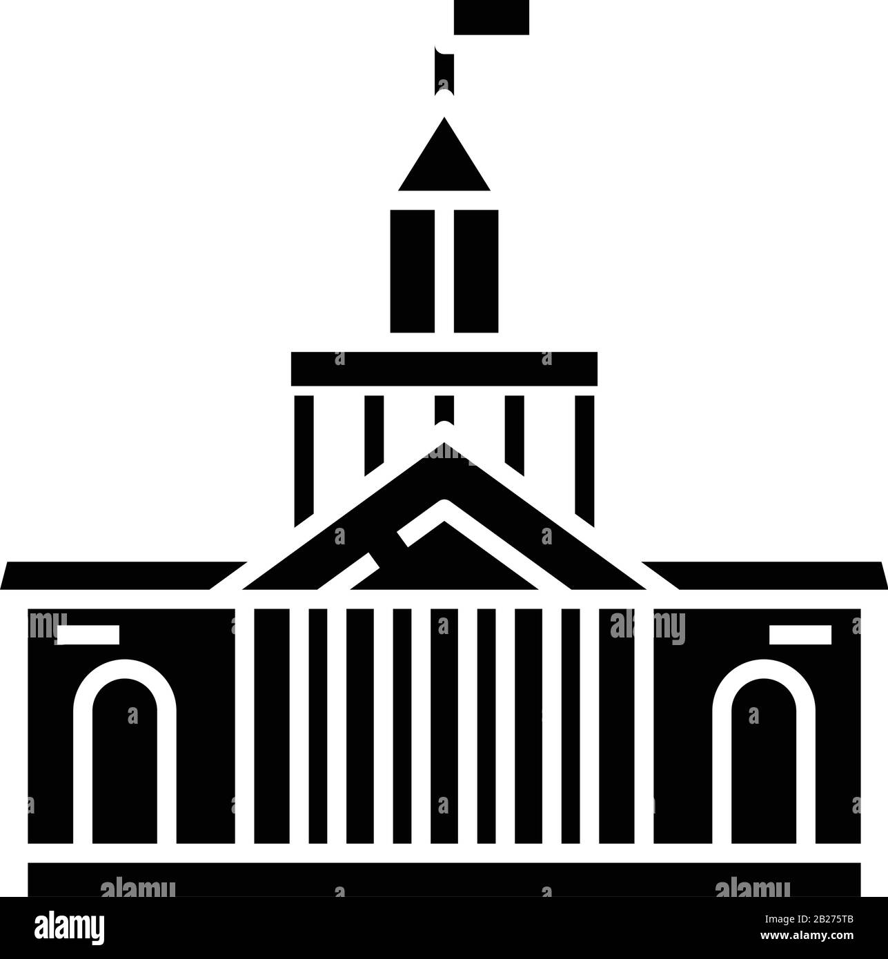 Hospital exterior with sign Black and White Stock Photos & Images - Alamy