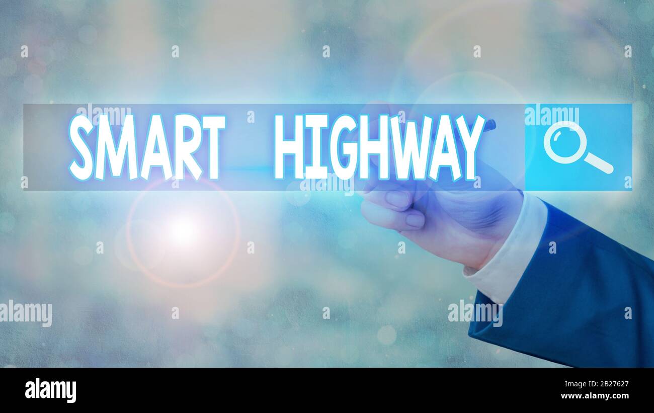 Conceptual hand writing showing Smart Highway. Concept meaning Highways ...