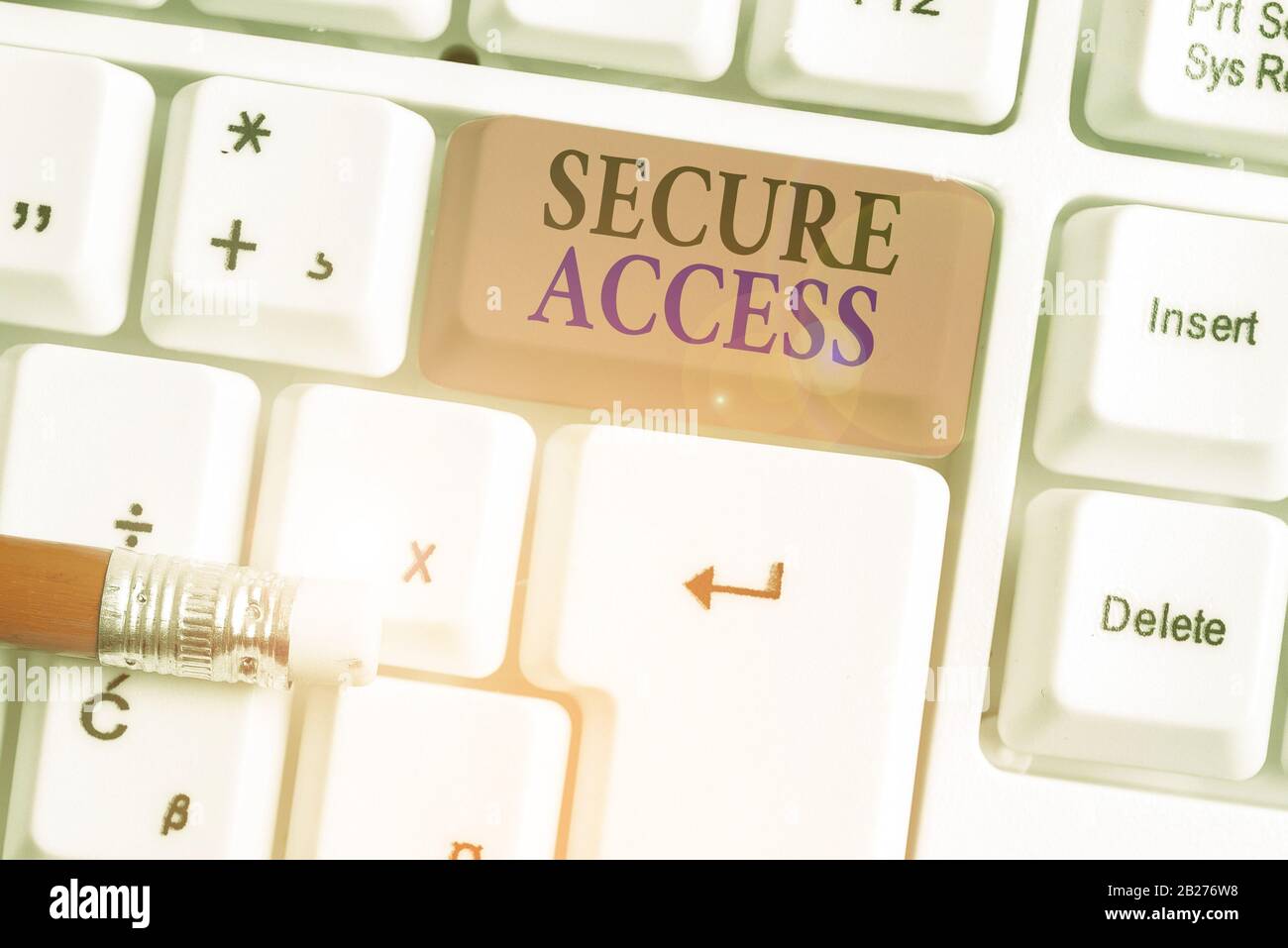 Writing Note Showing Secure Access Business Concept For Enhance The Security And Cryptography