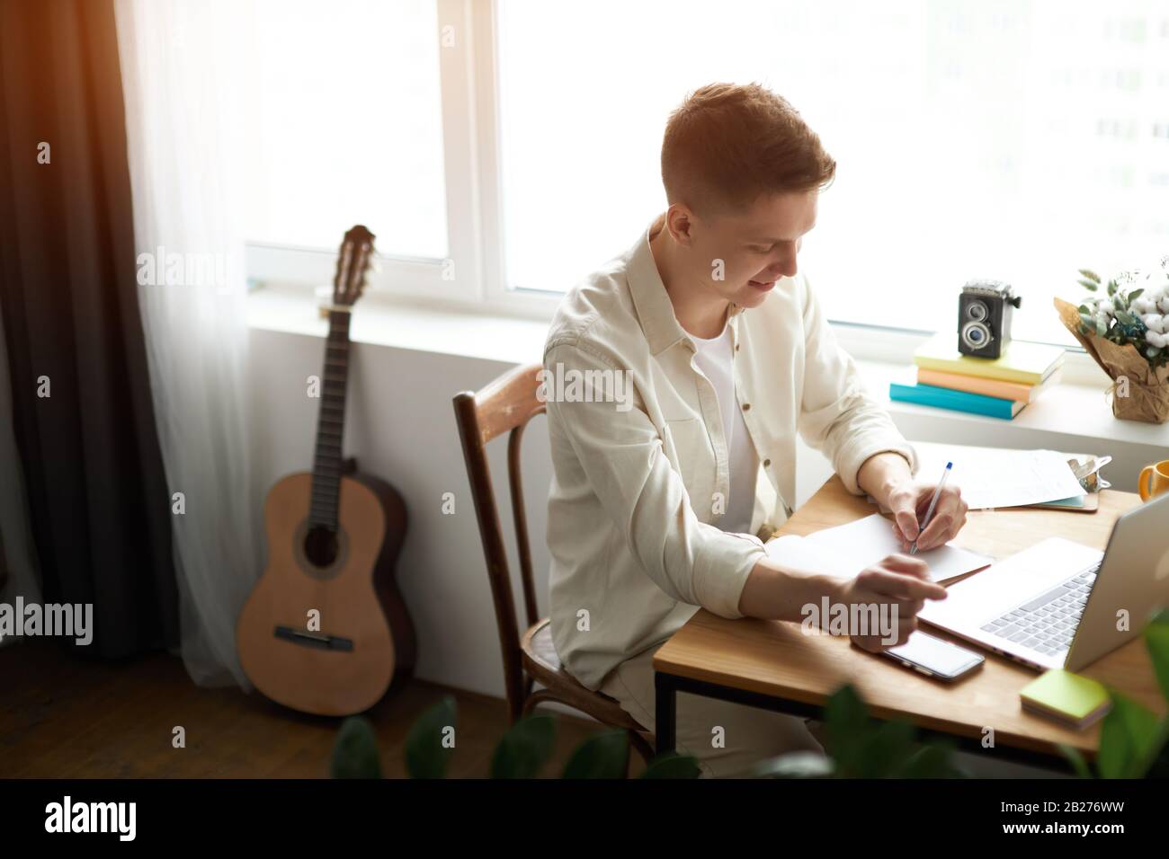 Side view talented composer hi-res stock photography and images - Alamy