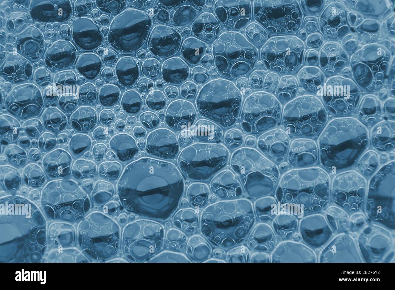 blue bubble pattern as a foam structure on a liquid surface Stock Photo ...