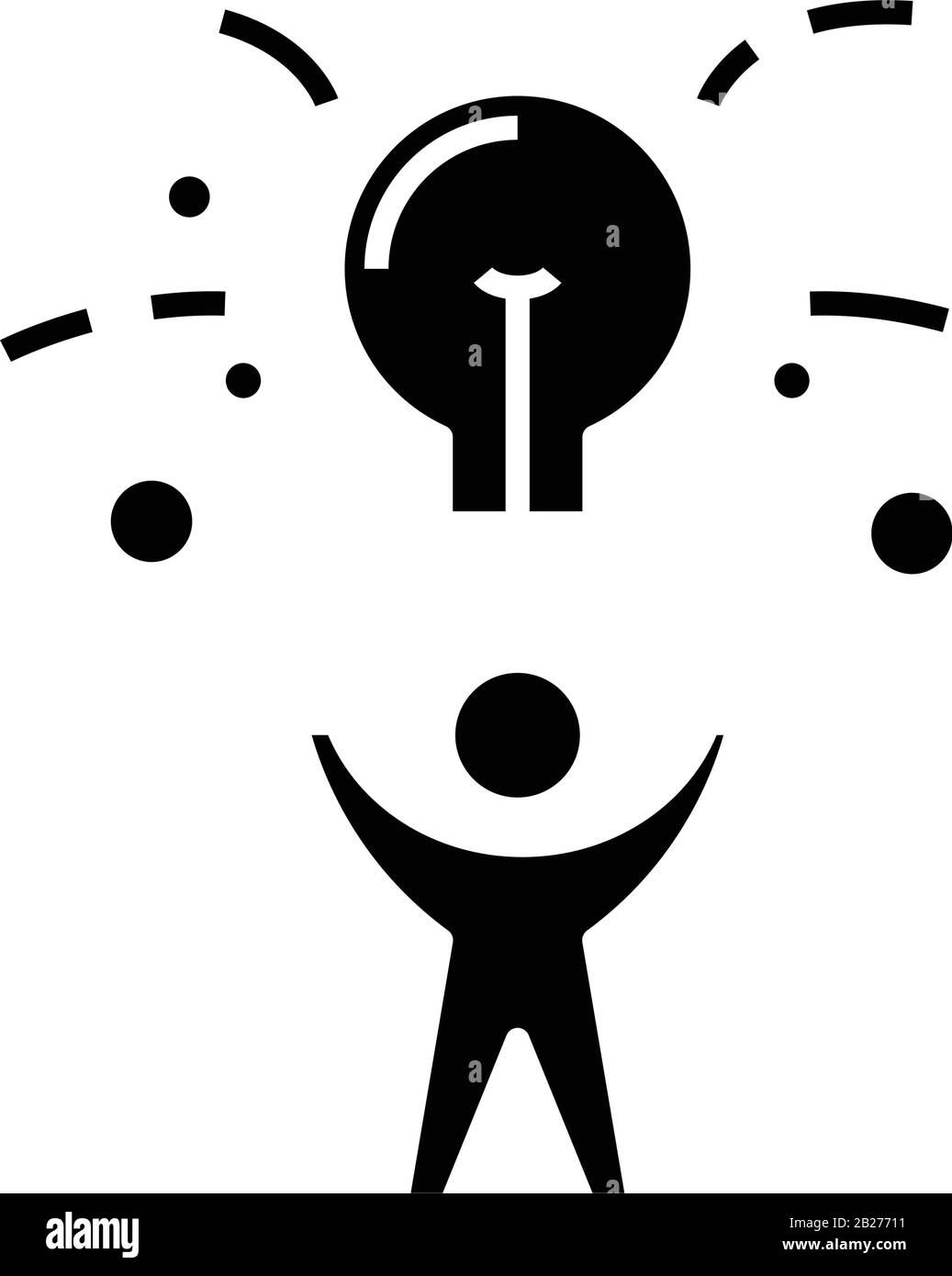 Great solution black icon, concept illustration, vector flat symbol ...