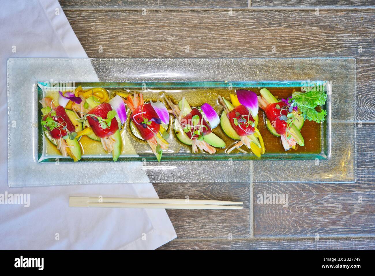 Mango avocado roll hi-res stock photography and images - Alamy