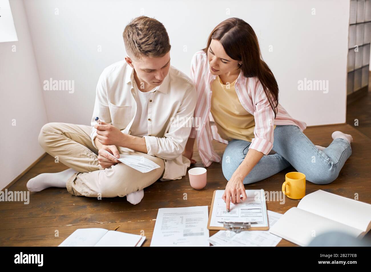 young people work together on new business startup project, search ...