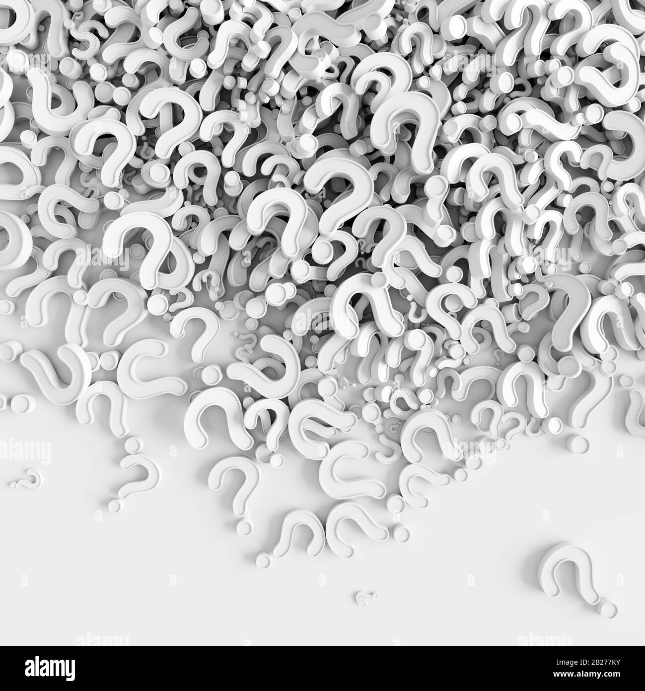 Infinite question marks, business concepts; original 3d rendering Stock ...