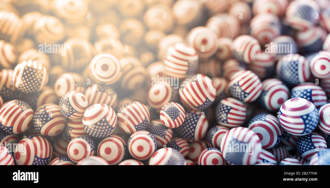 Infinite United States flags, original 3d rendering Stock Photo - Alamy