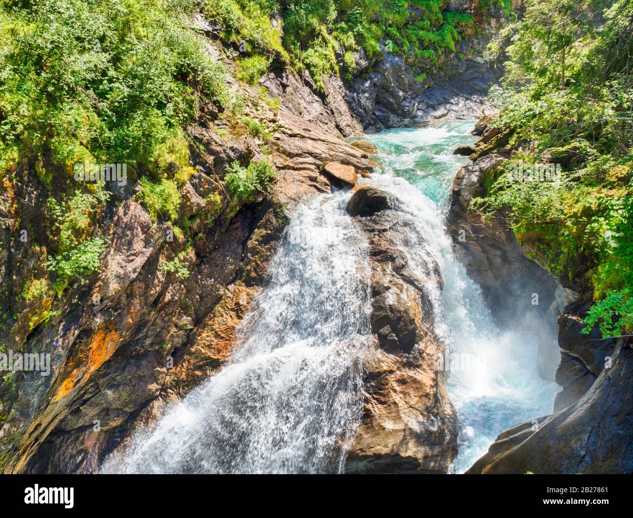 Krimml Waterfalls (Krimmler Wasserfälle) in the High Tauern National ...
