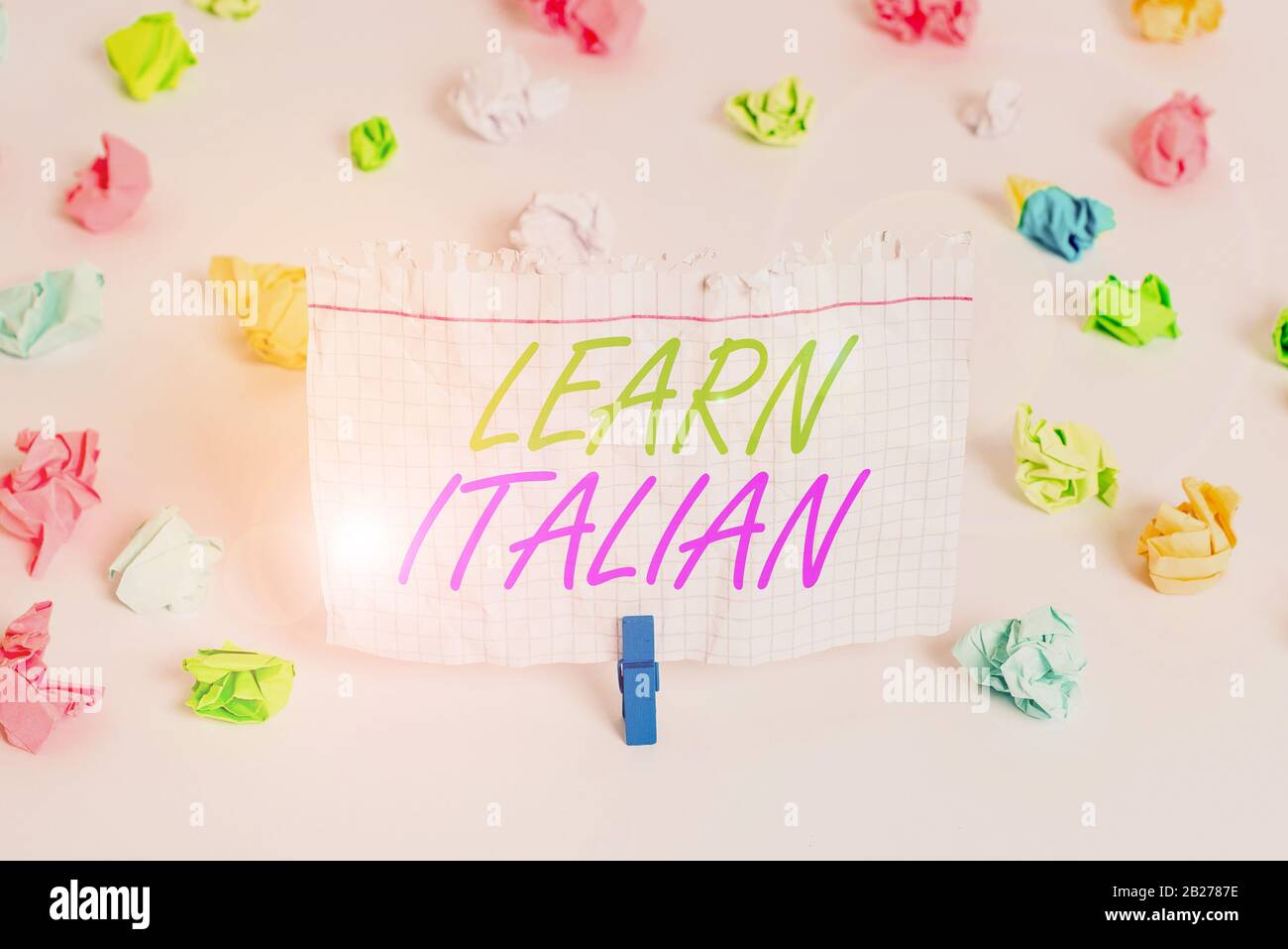 Handwriting text writing Learn Italian. Conceptual photo gain or ...