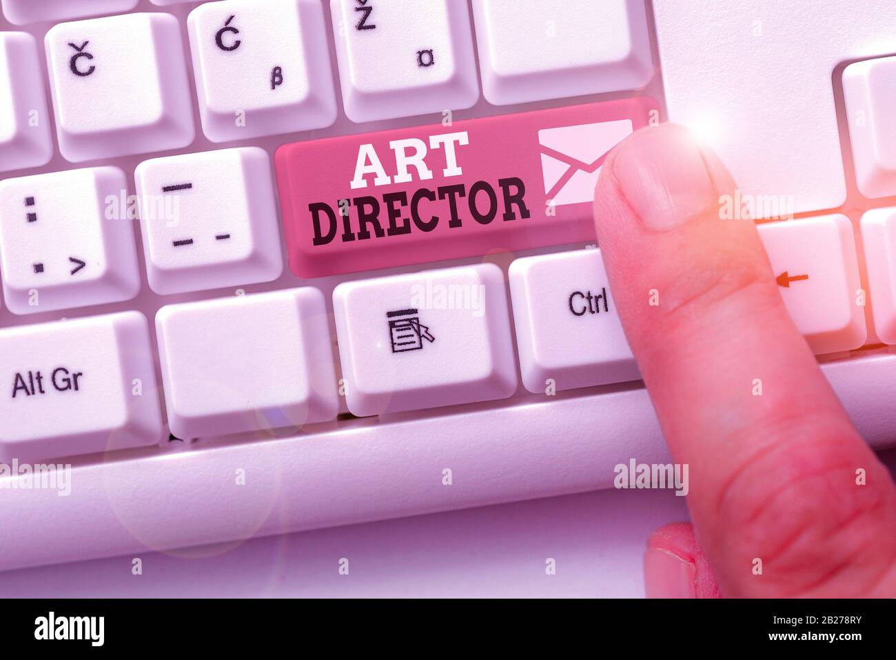 Writing note showing Art Director. Business concept for responsible for ...