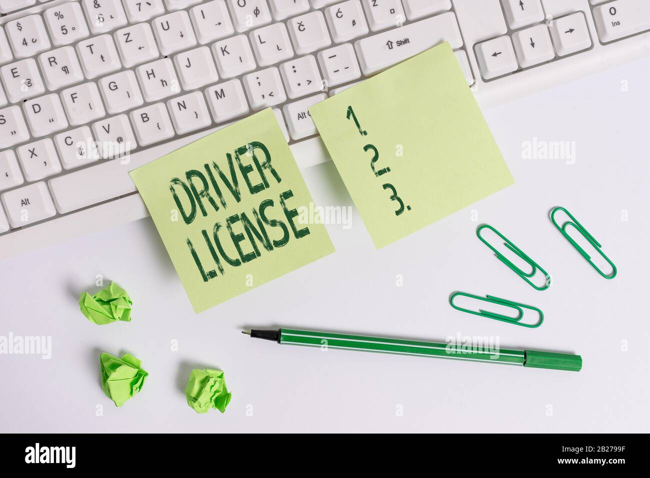 Handwriting text writing Driver License. Conceptual photo a document ...