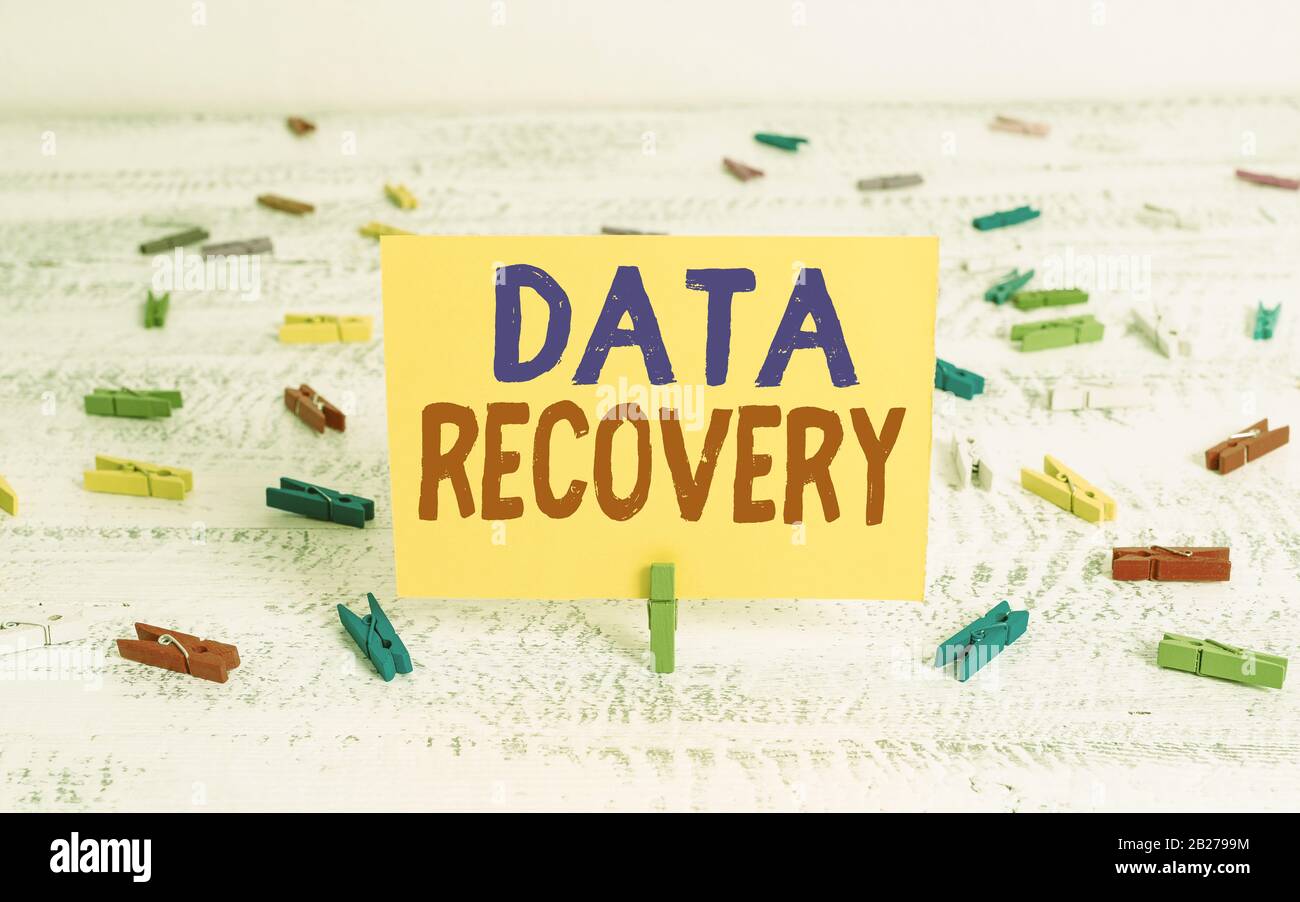 Conceptual hand writing showing Data Recovery. Concept meaning process ...