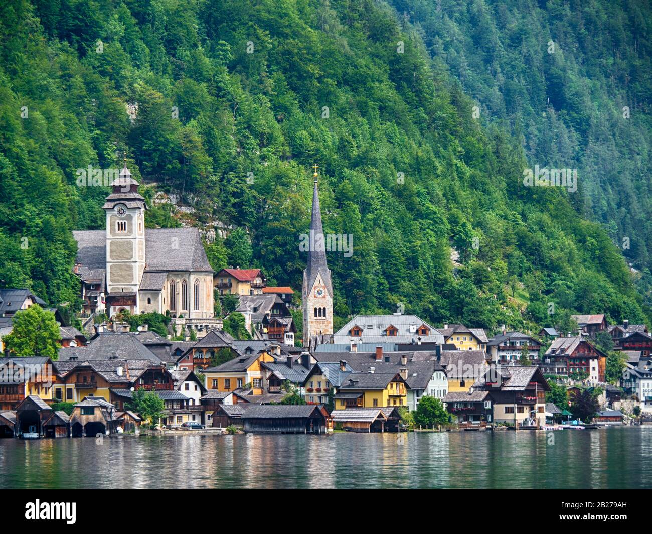 Hallstatt and Hallstätter See (Lake), Austria Stock Photo - Alamy