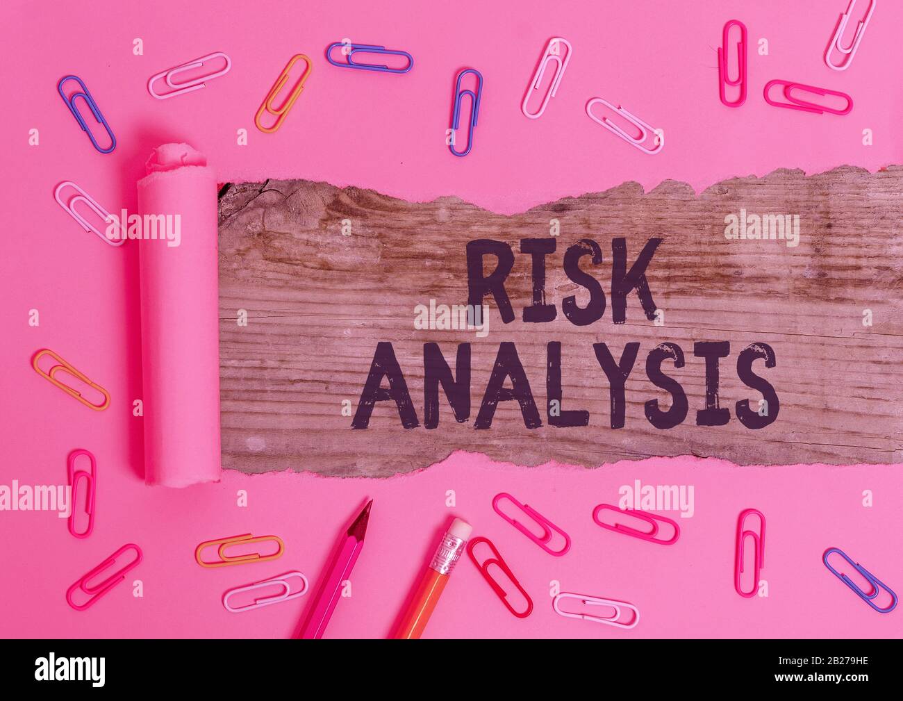 Handwriting text Risk Analysis. Conceptual photo review of the risks ...