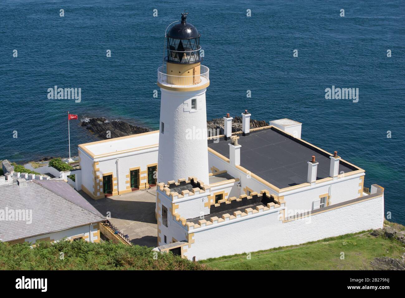 Lighthouse or harbour beacon on the Isle of Man, Irish Sea, UK Stock ...