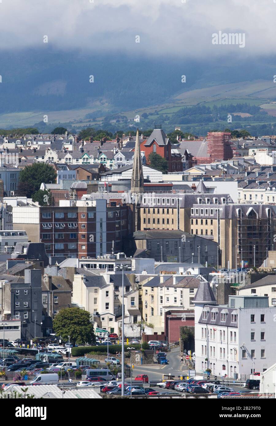 Rooftop scenery on the Isle of Man, UK Stock Photo - Alamy