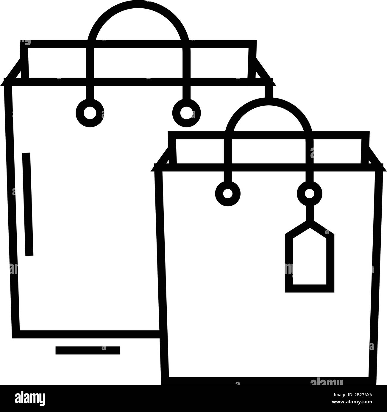 Shopping line icon, concept sign, outline vector illustration, linear ...