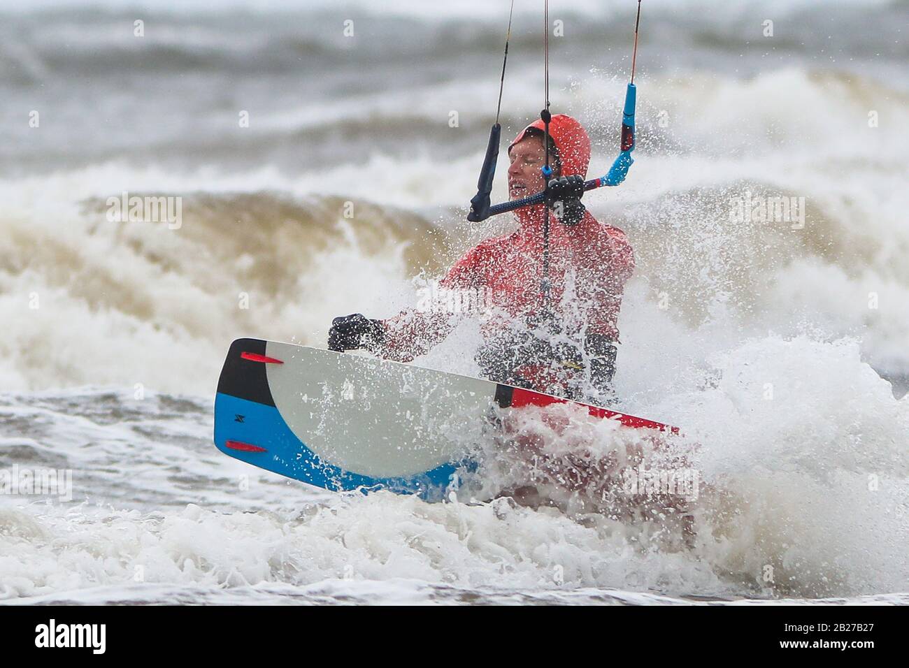 Troon, UK. 1st Mar, 2020. As Storm Jorge hits the west coast of ...