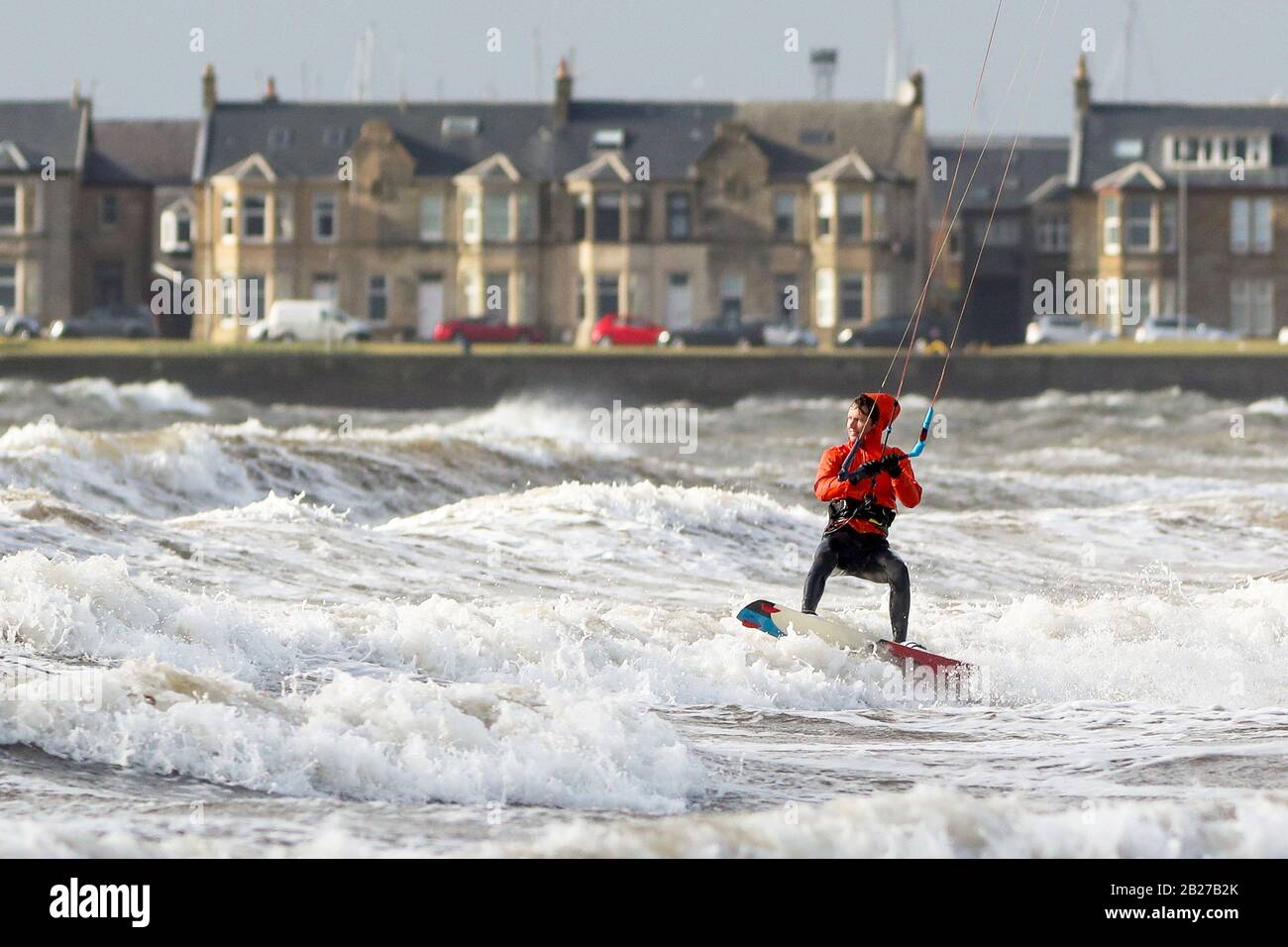 Troon, UK. 1st Mar, 2020. As Storm Jorge hits the west coast of ...