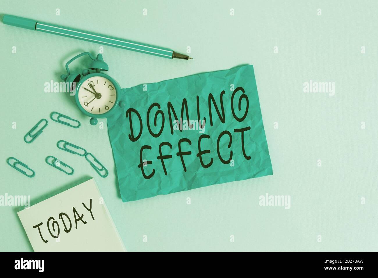 Handwriting text writing Domino Effect. Conceptual photo Chain reaction ...