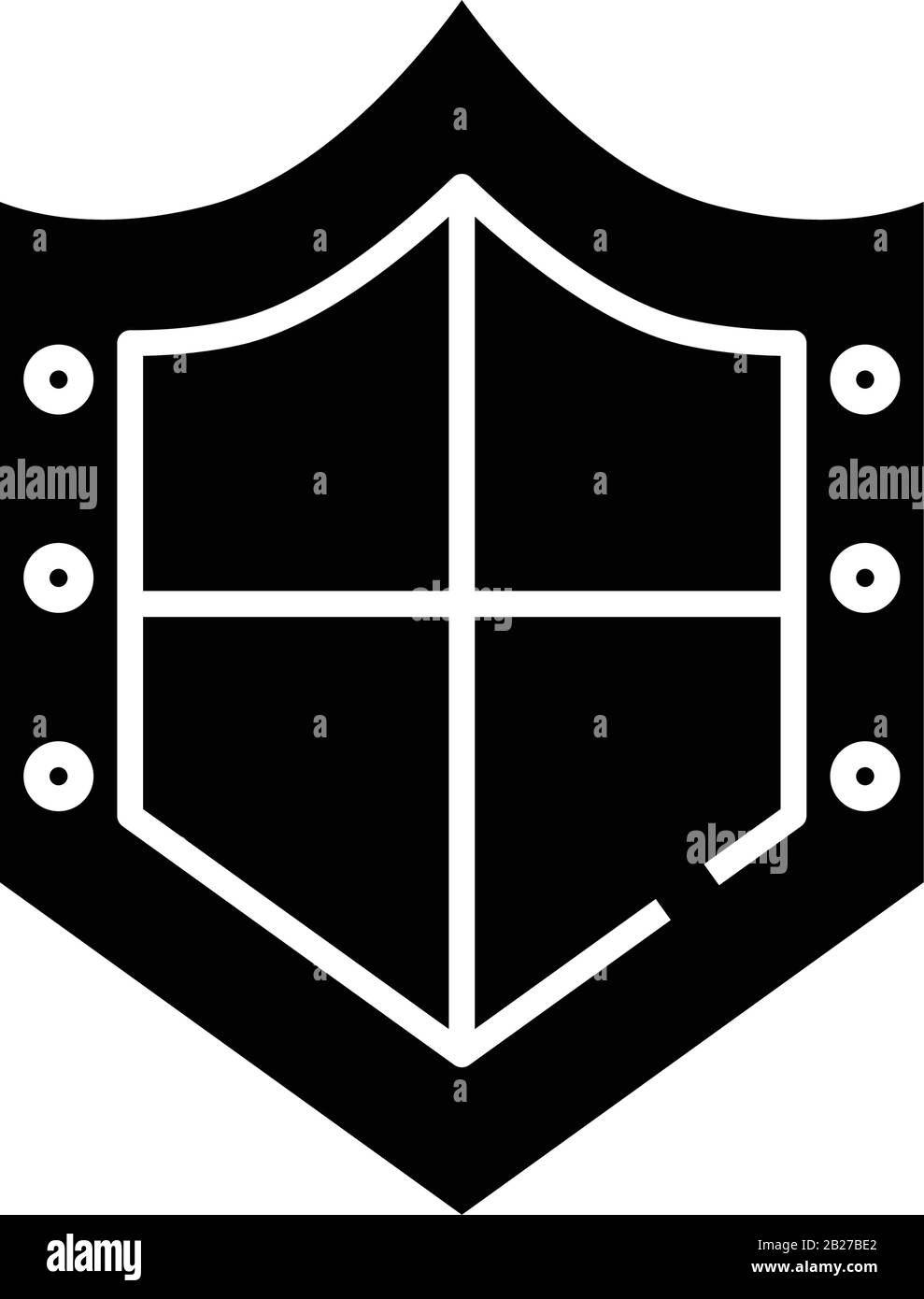 Guard black icon, concept illustration, vector flat symbol, glyph sign ...