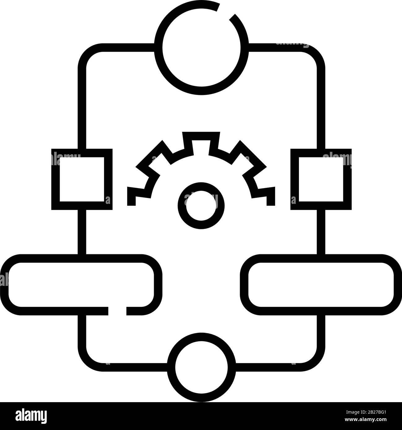 Setup line icon, concept sign, outline vector illustration, linear ...